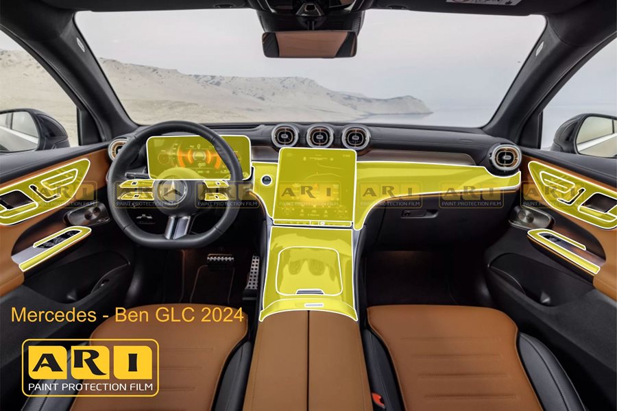 Dán PPF nội thất xe GLC 300 4Matic 2024. Phim ARI TPU cao cấp